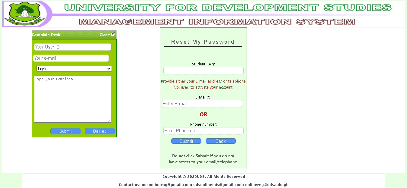 UDSMIS Student Portal Login, 2023, UDS Student www.mis.uds.edu.gh ...